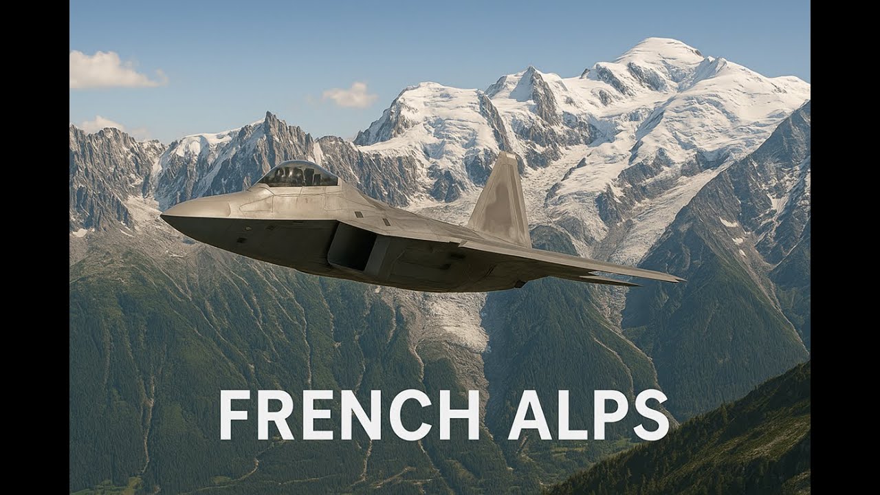 INSANE F-22 Raptor Low Altitude Flight Over Mont Blanc & The French ...