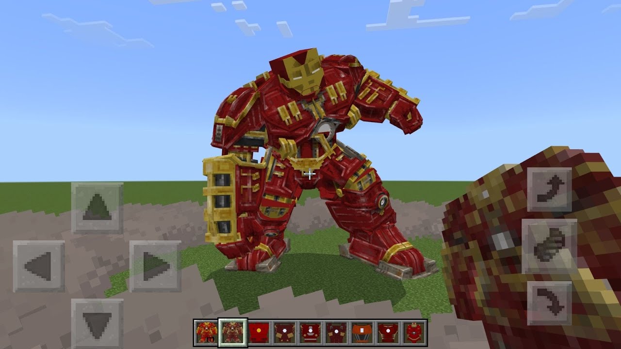Iron Man Addon (in Minecraft PE/ Bedrock): Hulk Buster Armor & Iron Man ...