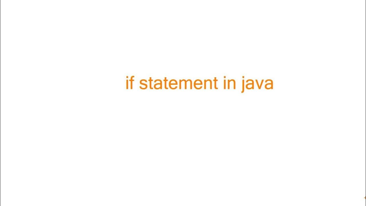 IF statement in java by shubham vinayak - YouTube