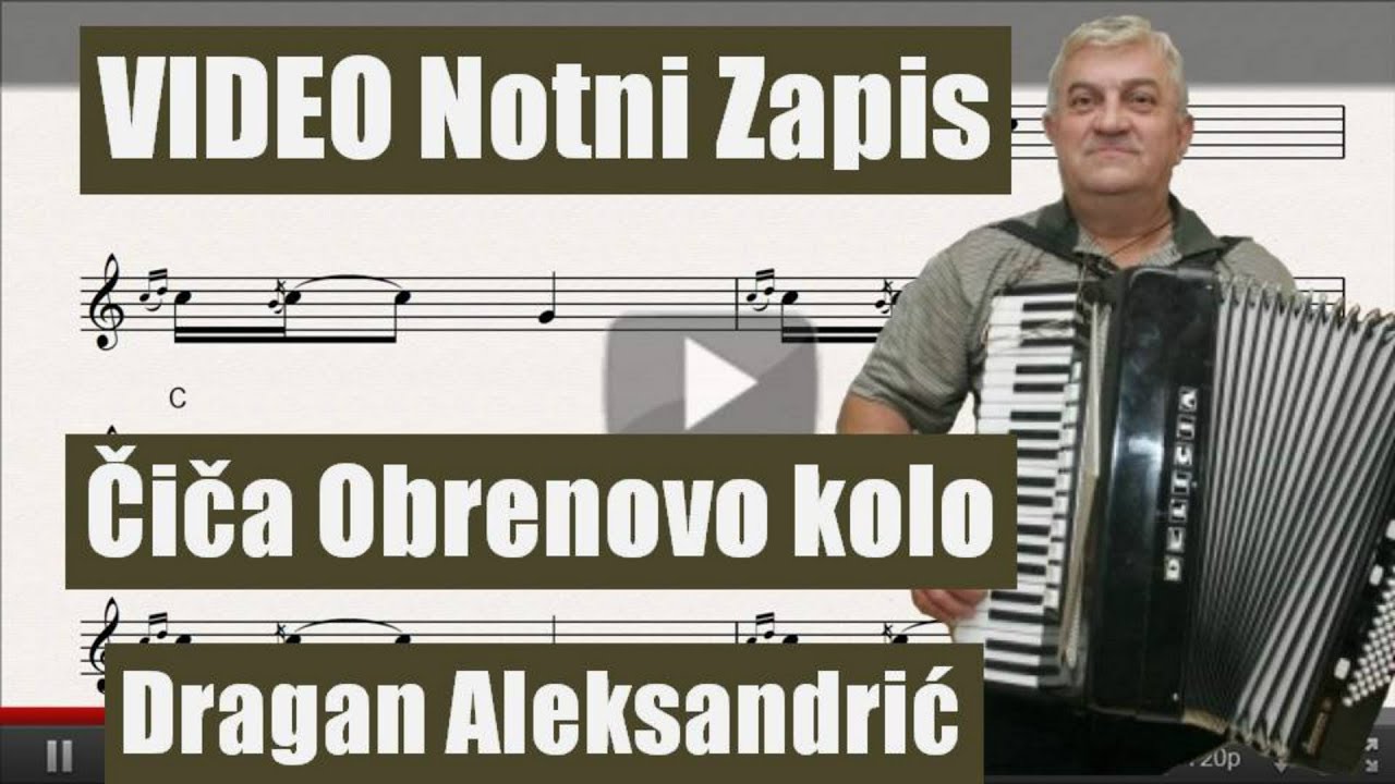 Notni zapis Cica Obrenovo kolo Dragan Aleksandric Acordes - Chordify