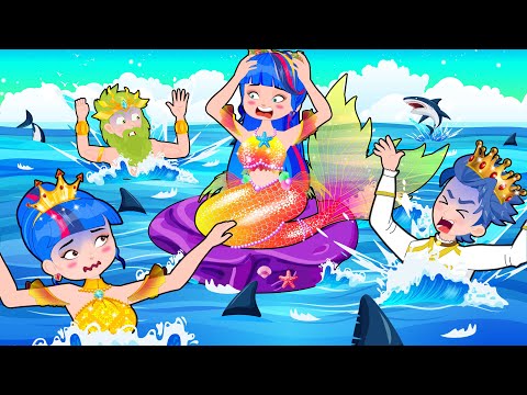 UNSTABLE FAMILY: The Mermaid Princess Rescue Family From Danger! What Happened? | Poor Princess Life