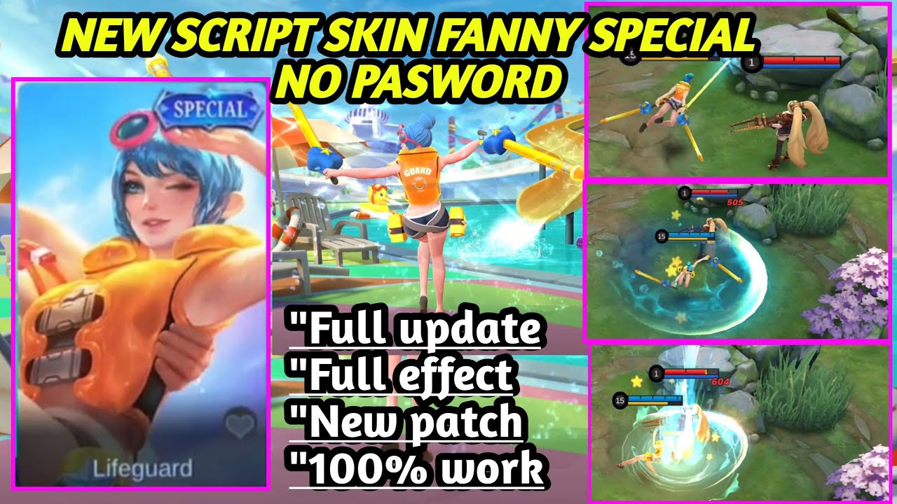 New Script Skin Fanny Revamp Special Lifeguard Full Effect and Voice NO ...