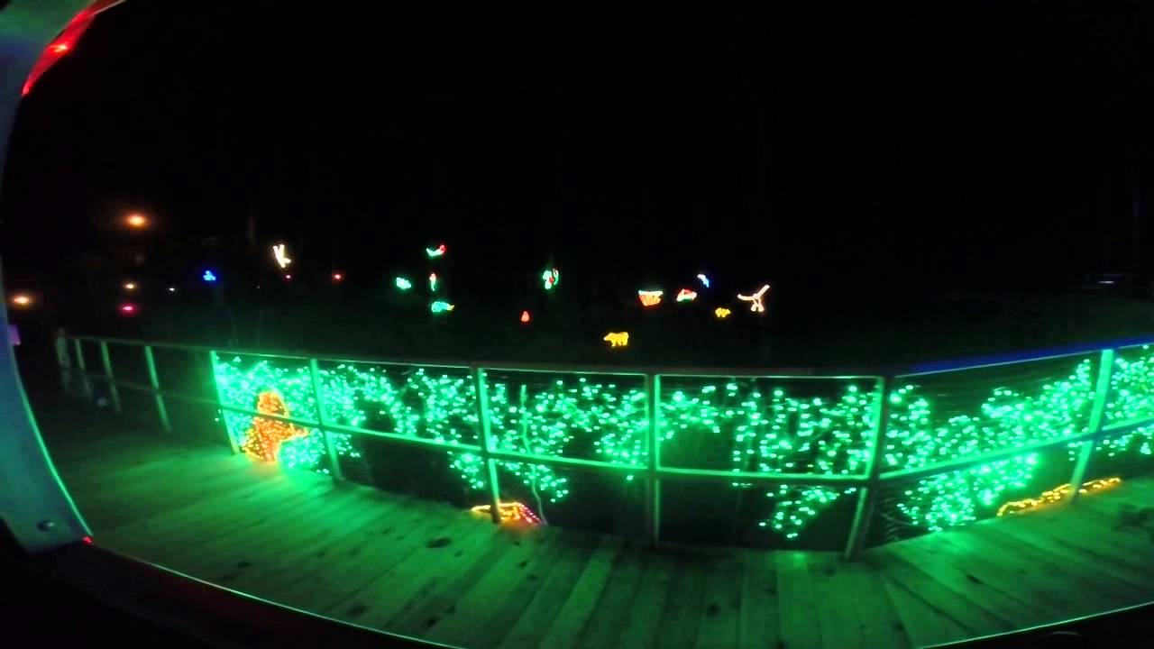 Oregon Metro Zoo- Zoo Lights Train Ride at Christmas - YouTube
