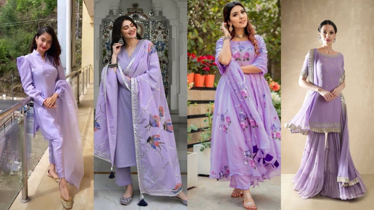 Leatest Purpule Dress Ideas For Party Wear || Purple Dress Ideas For ...