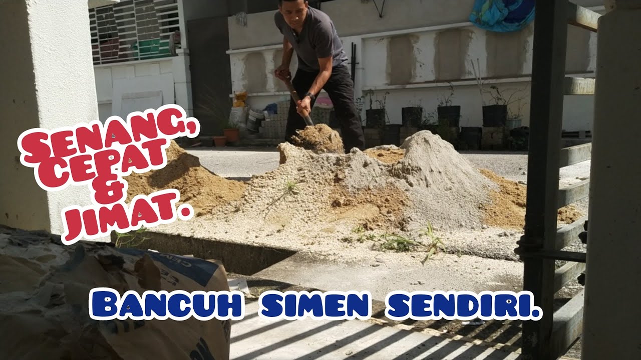 Tutorial bancuh simen tutup longkang mudah & cepat by @arejibsyam4530 ...