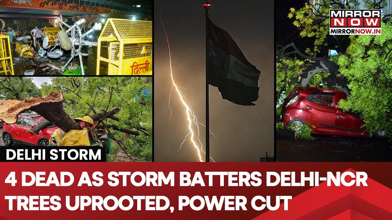 4 Killed As Sudden Rain, Storm Batters Delhi-NCR | Trees Uprooted ...