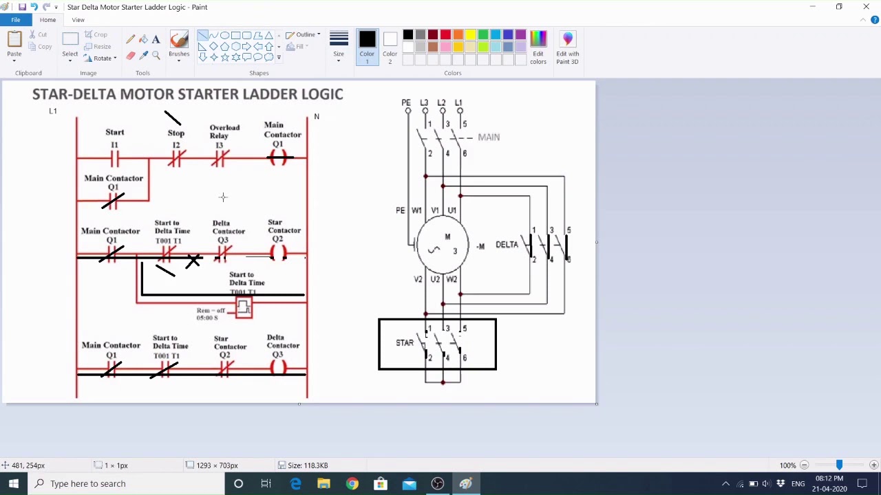 Star Delta Starter Of Induction Motor Rated Above 5 HP And Upto 15 HP ...