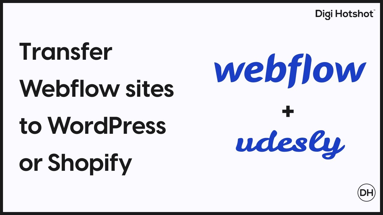 Webflow to WordPress | Webflow to Shopify | Udesly Adapter Introduction ...
