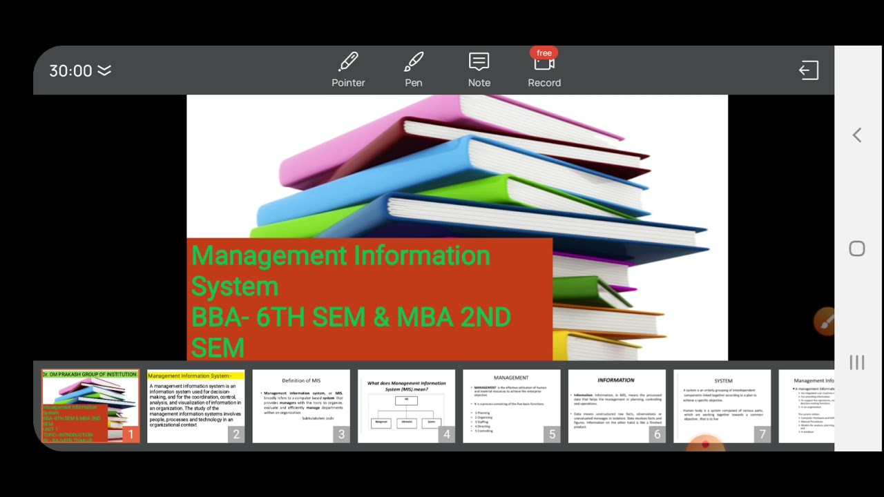 Management Information System - YouTube