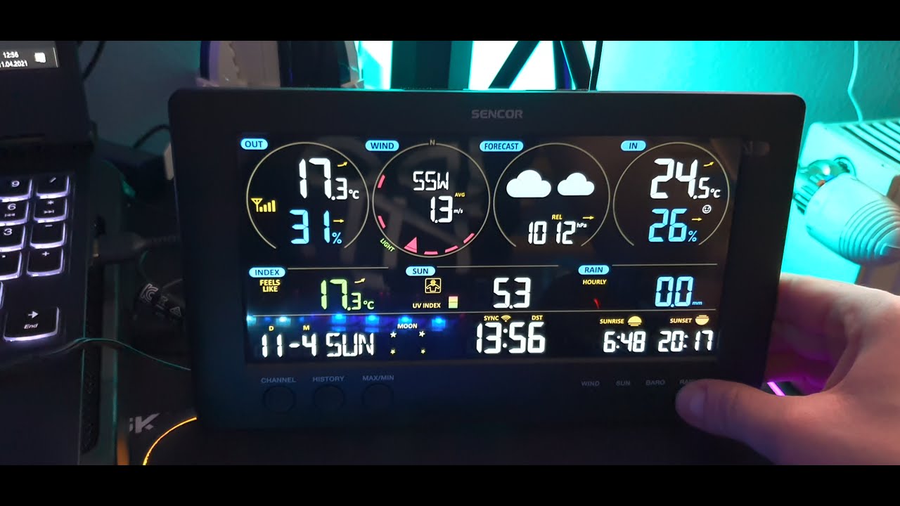 SENCOR SWS 12500 WIFI PROFESSIONAL WEATHER STATION 7w1 - YouTube