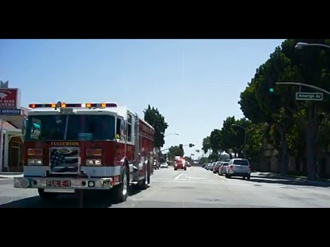 Fullerton Fire Department Responding - YouTube