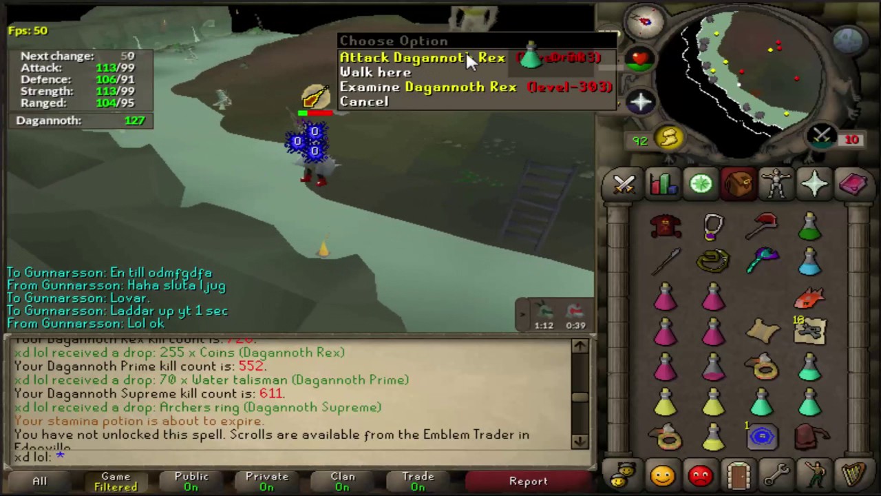 dagannoth kings luck - YouTube
