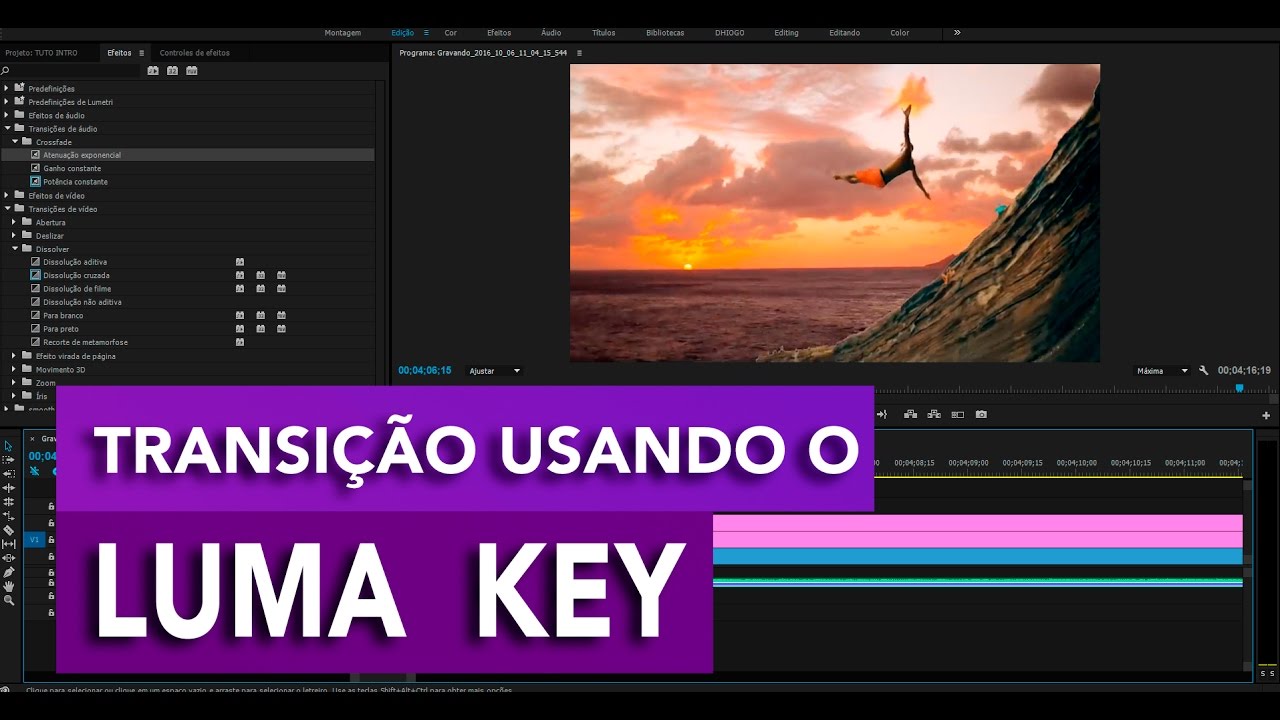 TRANSIÇÃO USANDO O LUMA KEY - Sam kolder - YouTube