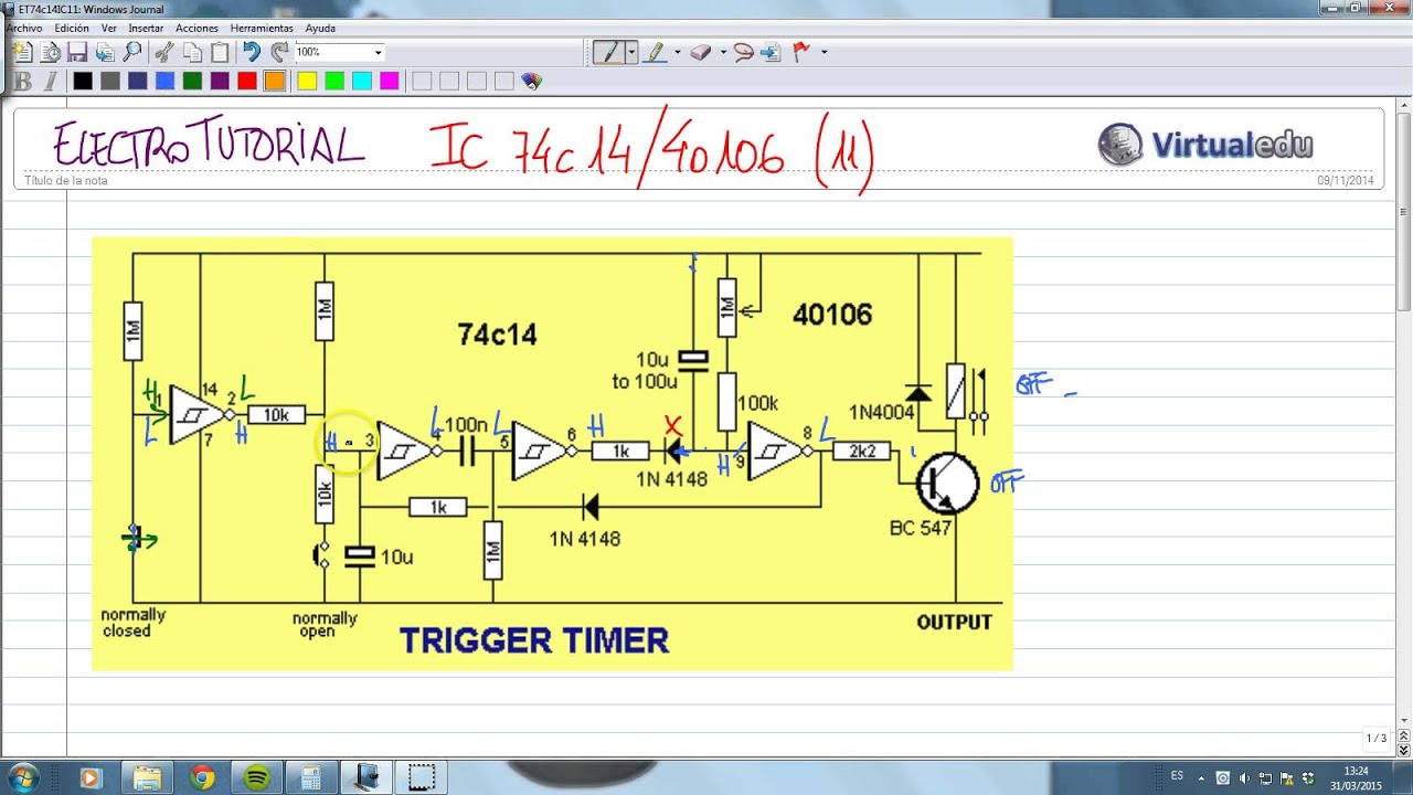 ElectroTutorial 737 IC 74c14 / 40106 (11) - YouTube
