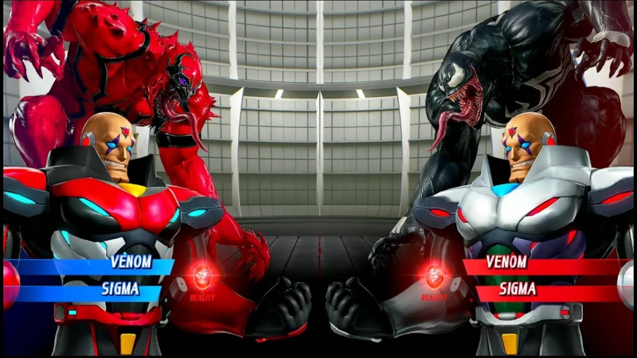 Red Venom & Sigma VS Venom & Sigma (Very Hard) - Marvel VS Capcom ...