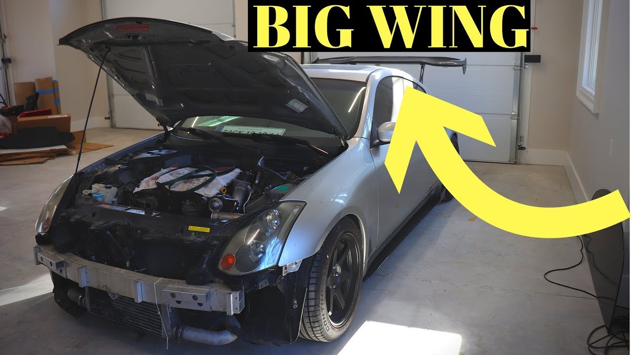 SUPERCHARGED G35 BIG WING + STARTING THE STI - YouTube