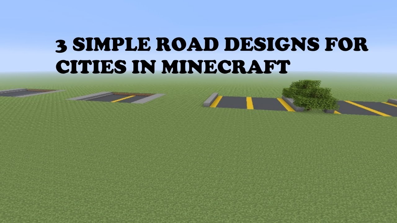 3 Types of City Roads In Minecraft! - YouTube