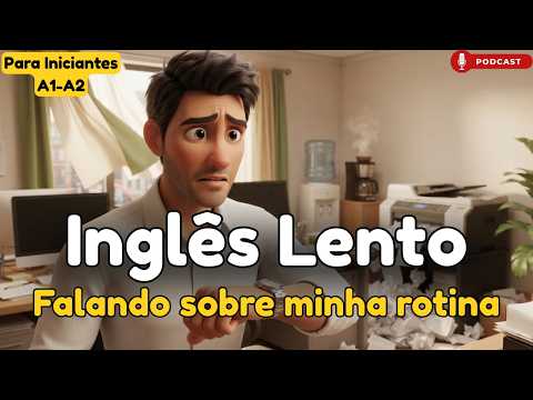 Falando sobre minha rotina 💼 | Inglês Lento e Fácil | Conversação em Inglês para Iniciantes A1-A2