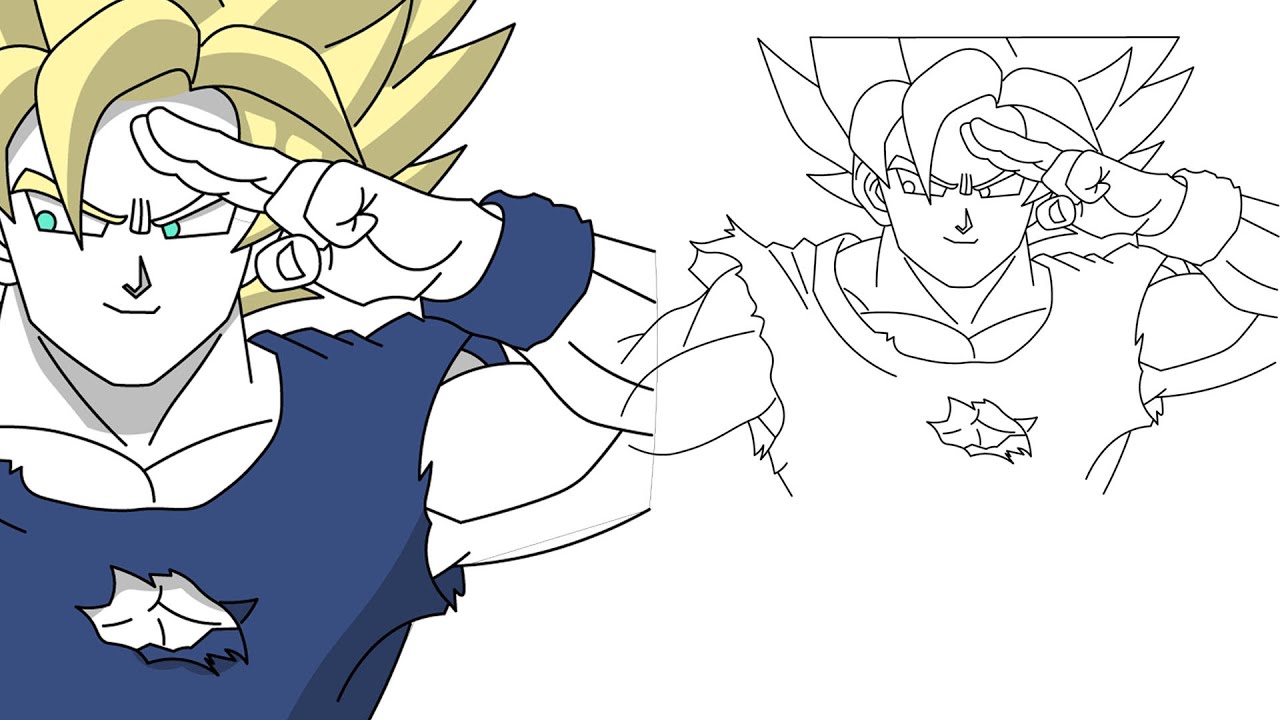 How to DRAW GOKU SSJ - Dragon Ball Daima - YouTube