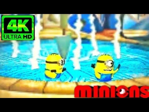 [4K] MINIONS PLAY IN THE MALL POOL \ MINION RUSH / {Martial Arts ...
