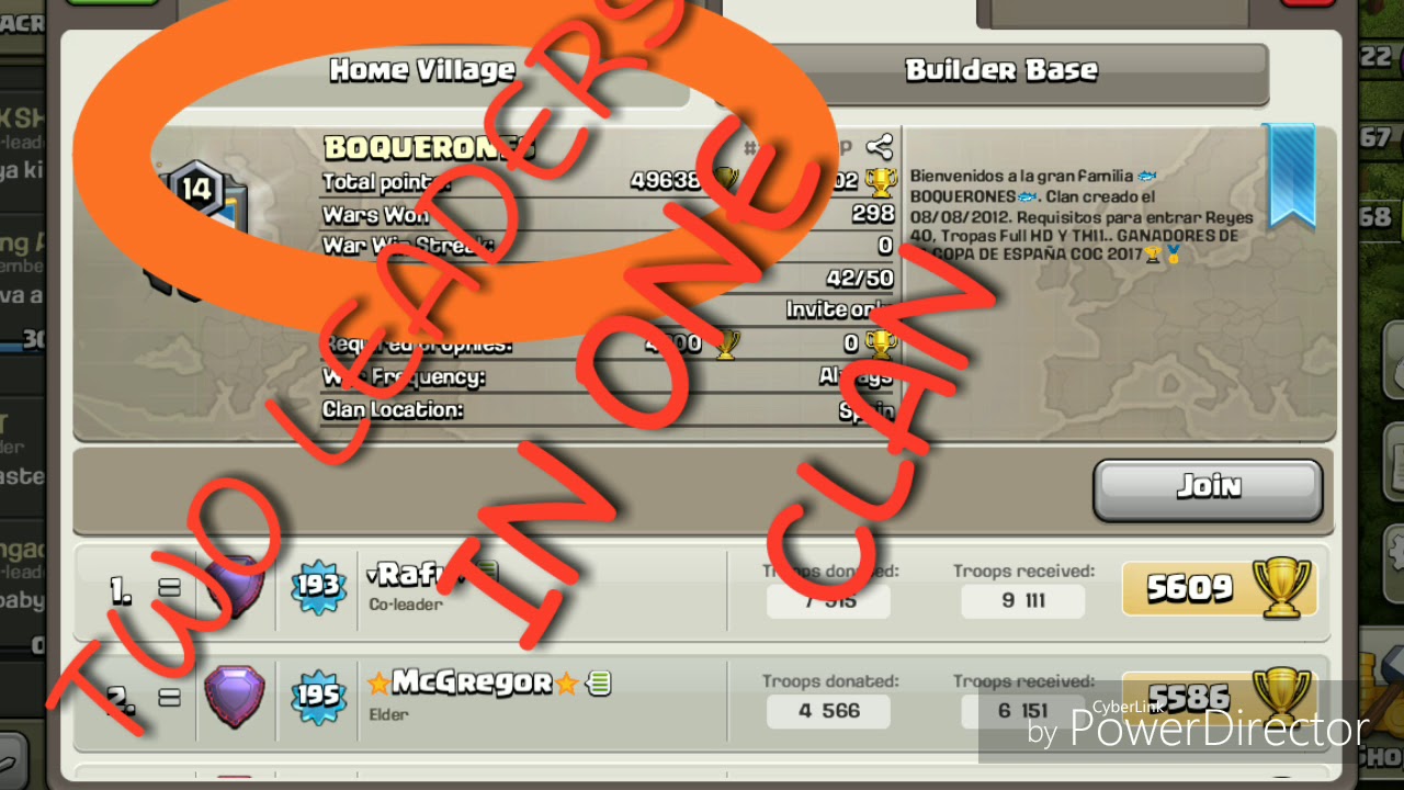 OHHH MY GOD!!!!!! TWO LEADERS IN ONE CLAN😂😂😂😂😂 CLASH OF CLANS GAME ...