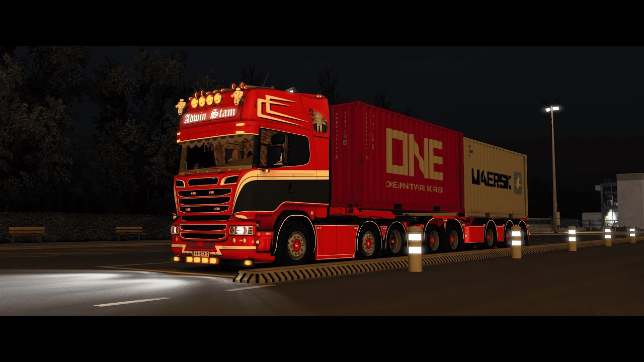 ETS2 1.57 - SCANIA V8 OPEN PIPE SHOW TRUCK BY JON RUDA - YouTube