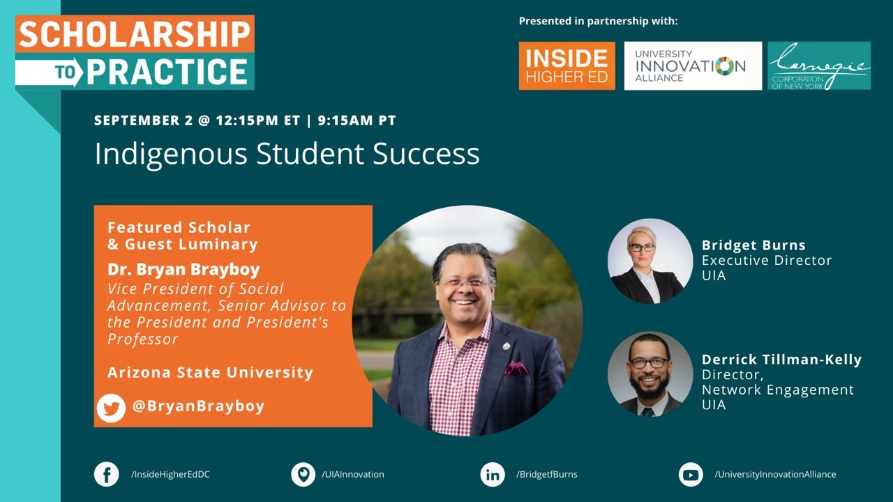 #Scholarship2Practice interview with Dr. Bryan Brayboy from Arizona ...