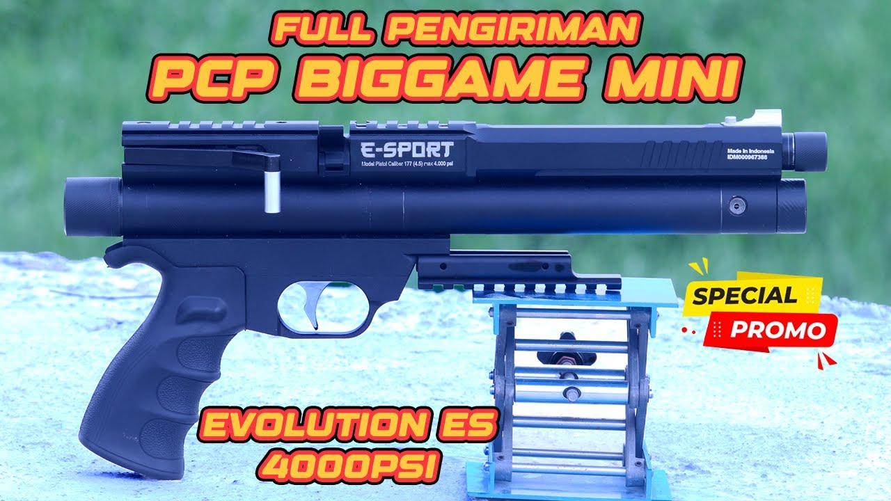 BANJIR PENGIRIMAN!!! PCP BIGGAME MINI EVOLUTION ES 4000PSI | PCP PISTOL ...