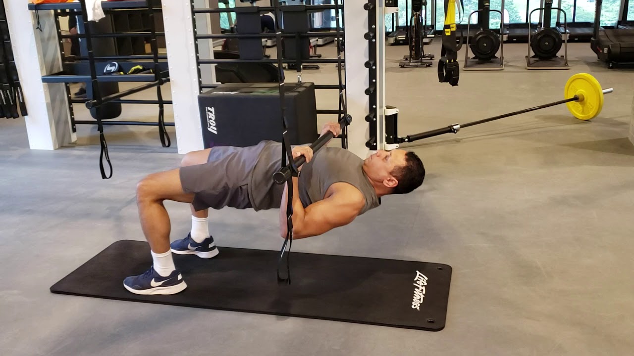 Remo invertido posicion horizontal con barra Queenax - YouTube