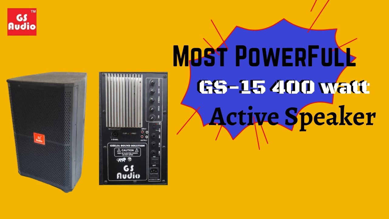 Most Powerfull 400 Watt Active Speaker GS-15/Bluetooth Speaker/Party ...