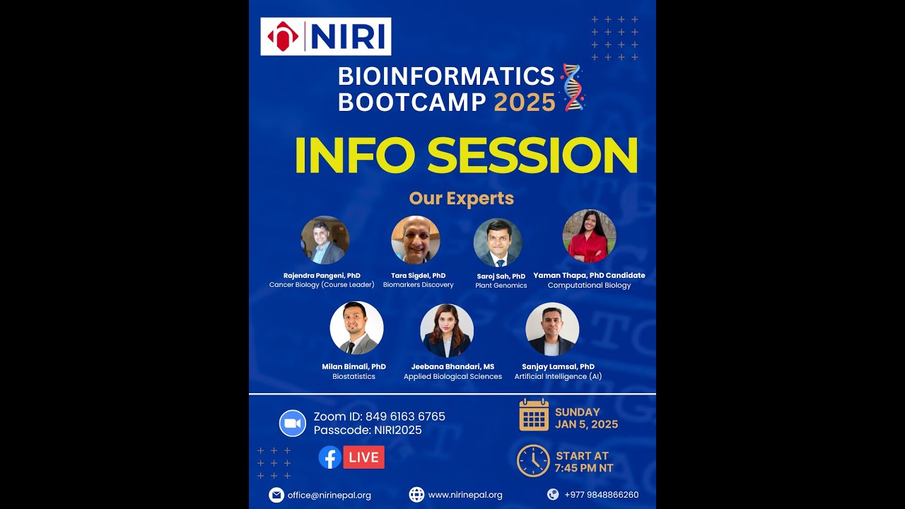 NIRI Bioinformatics Bootcamp 2025 | Info Session - YouTube