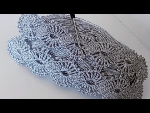BAK NE GÜZEL! En yeni tığla yelek etol şal modeli 😍 crochet stitch