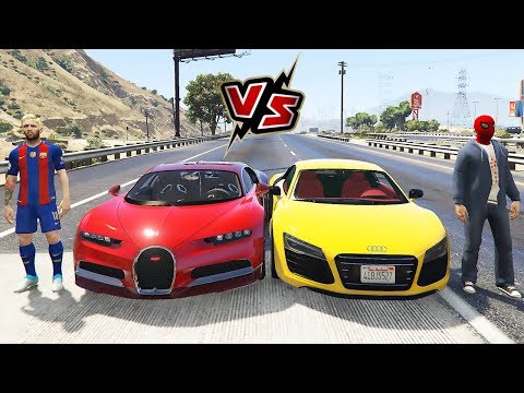 ÖRÜMCEK ADAM VE MESSİ HIZLI ARABALARLA YARIŞIYOR (GTA 5)