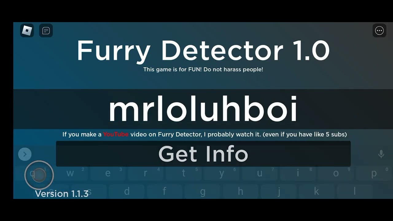 playing furry detector - YouTube