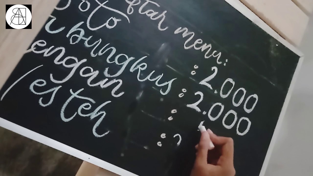 CHALK HAND LETTERING ON BLACKBOARD - YouTube