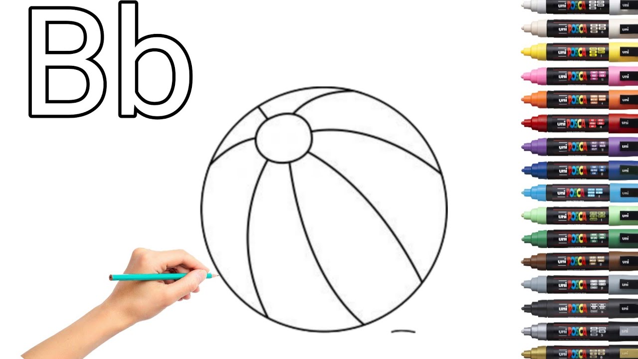 How to draw a ball | Ball drawing step by step | Easy ball drawing ...