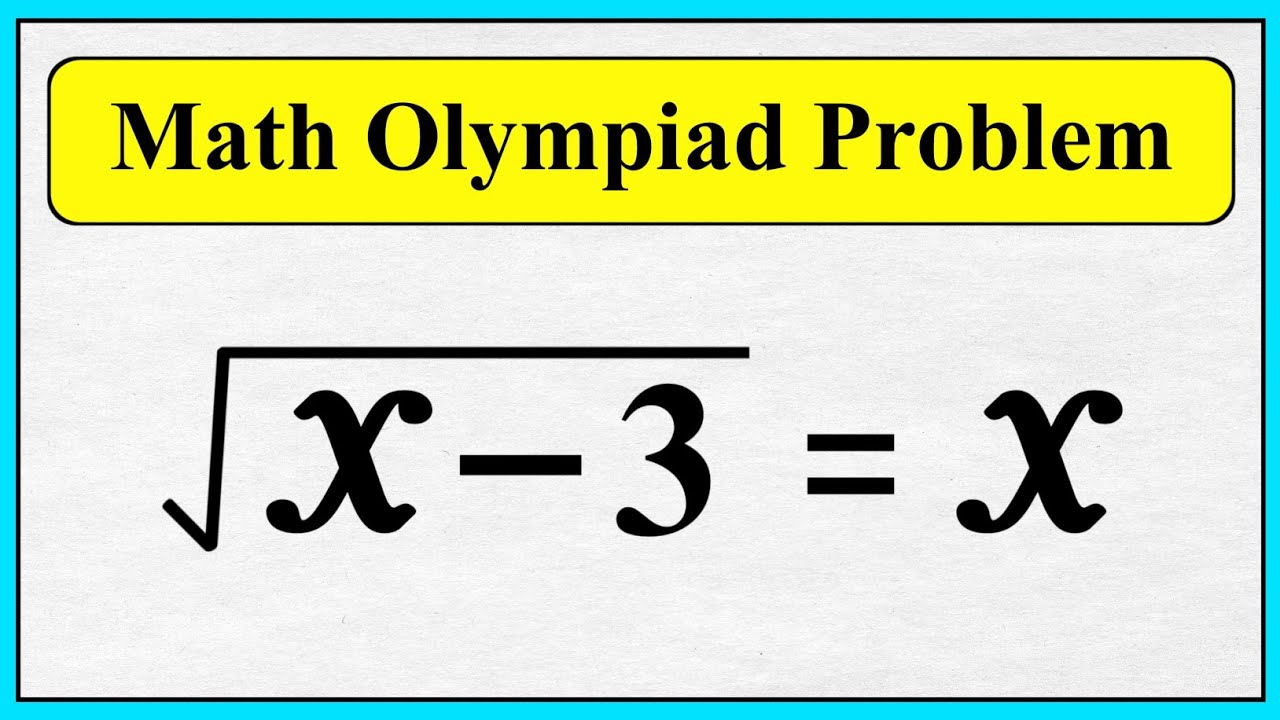 Nice Math Olympiad Algebra Problem Solution | How To Find Value of x ...