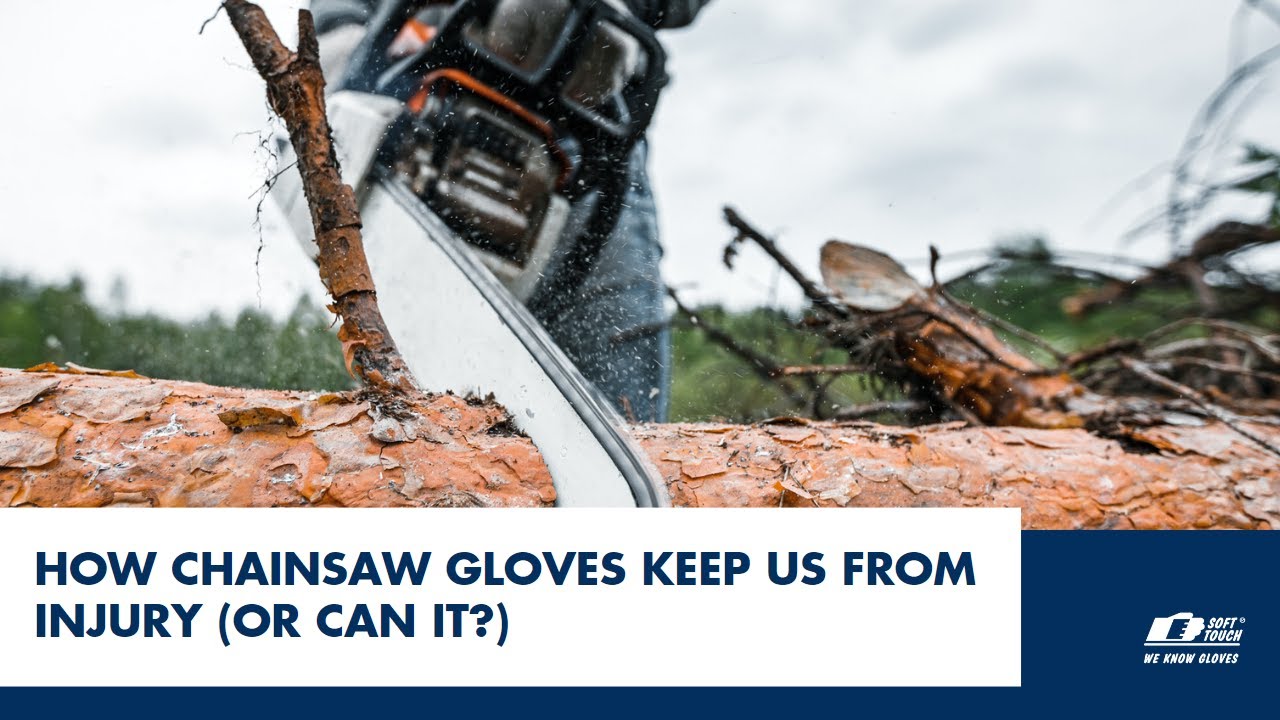 How The Chain14 Glove Protects Our Hands When Using A Chainsaw - YouTube