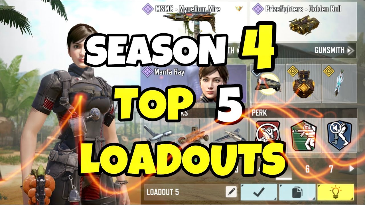 TOP 5 LOADOUTS in Season 4 of CODM | Gunsmiths Included - YouTube