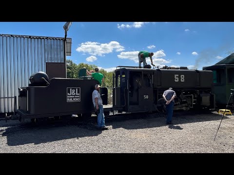 A day at the J&L narrow gauge railroad with J&L 58 - YouTube