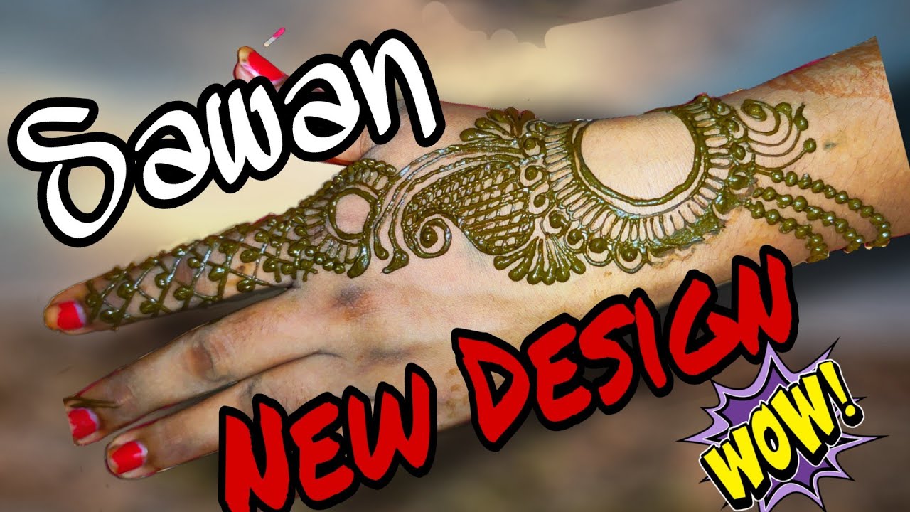 Best Design For Sawan | Sawan Mehndi Design / Back Side - YouTube