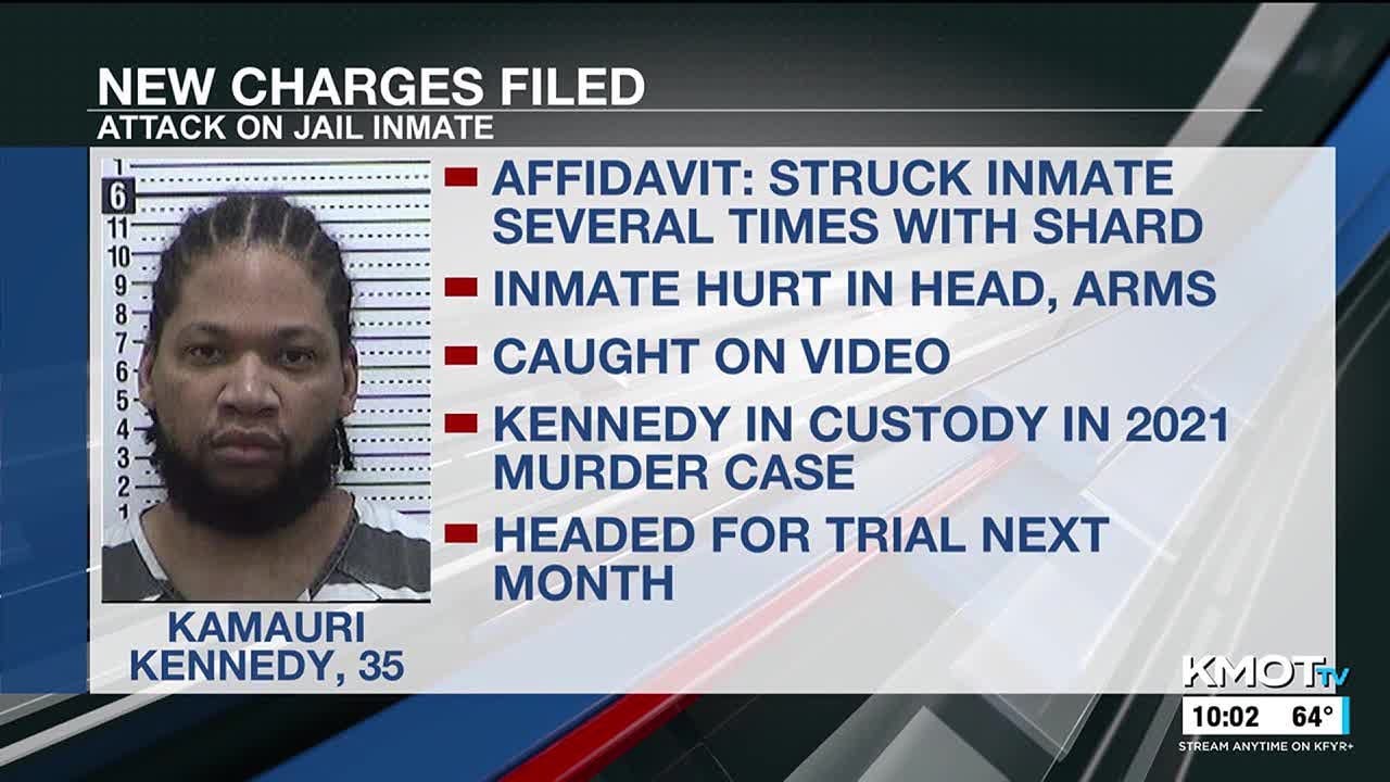 Murder suspect charged in attack on fellow jail inmate in Minot - YouTube
