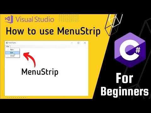 How to use MenuStrip in Visual Studio | C#.net | Imesh lk - YouTube