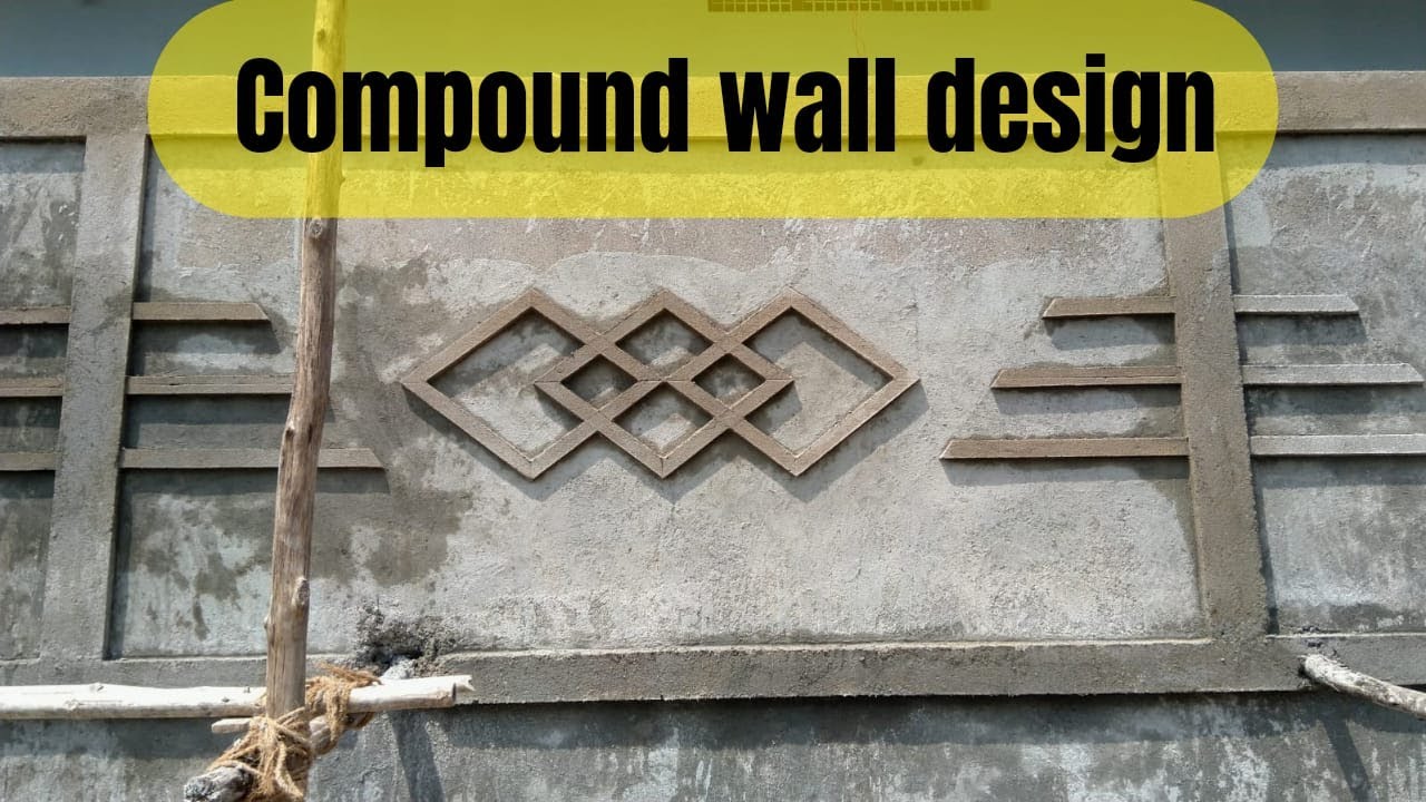 Simple & Elegant Compound wall design making || కాంపౌండ్ వాల్ డిజైన్ ...