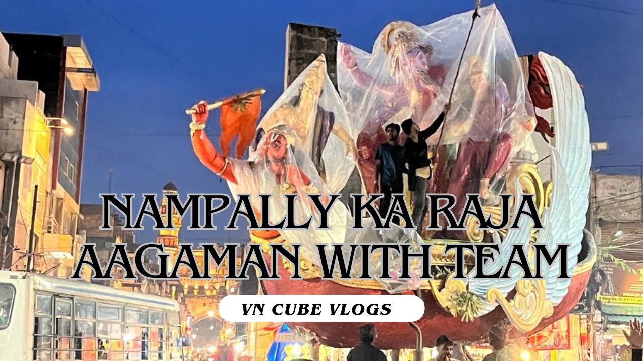 Nampally Ka Raja Aagaman Exclusive. Biggest and Unique Ganesh Idol in ...