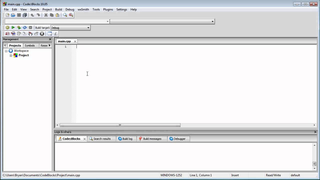 C Tutorial 1 Codeblocks Windows And Hello World Youtube