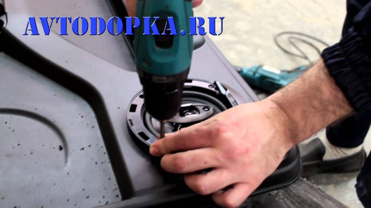 установка динамиков на ваз 21214 (ниву) - YouTube