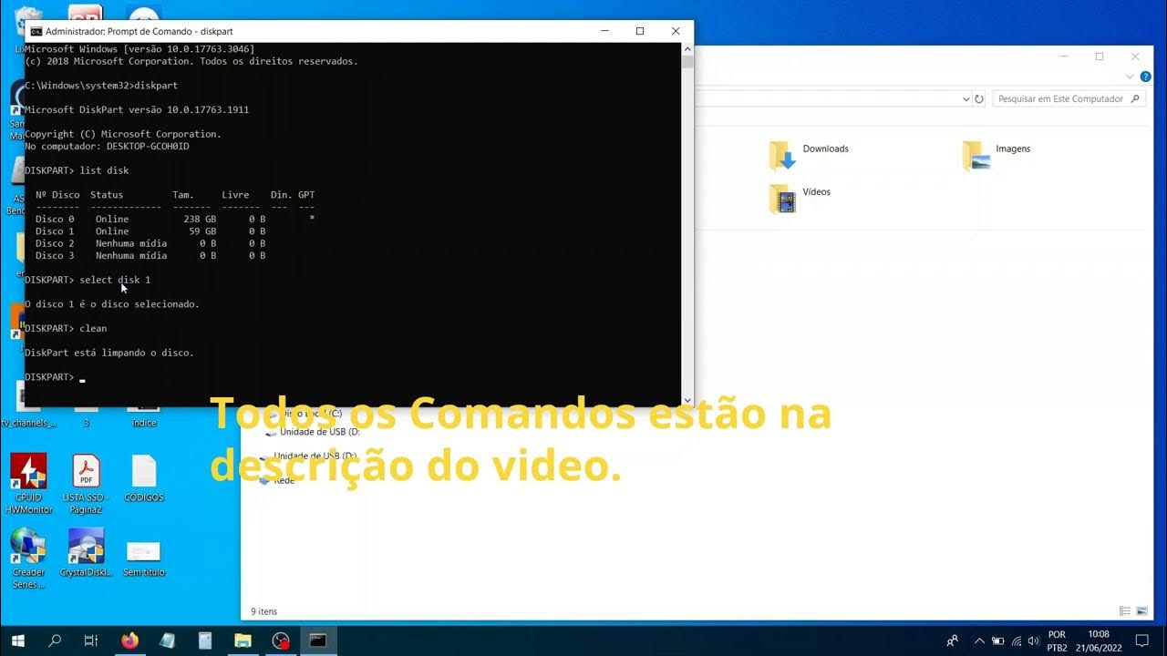 Tutorial, Formatando pelo CMD - YouTube