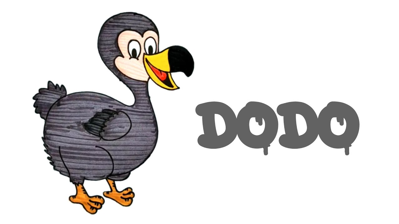 How to Draw Dodo for Kids | Easy Dodo Bird Drawing | Draw Dots - YouTube