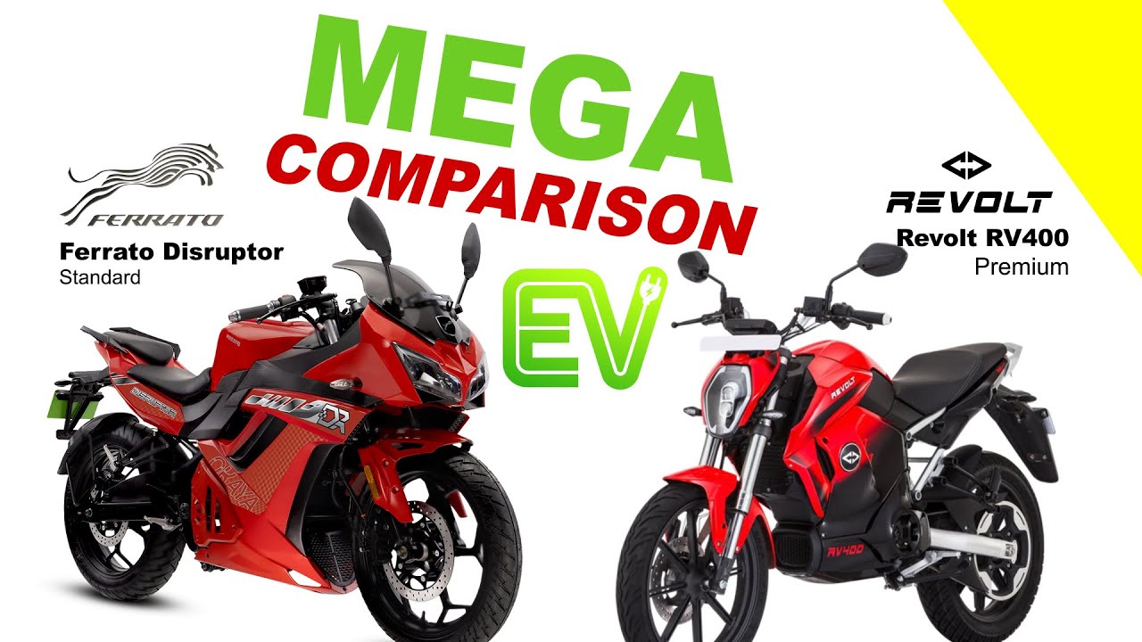 Ferrato Disruptor vs Revolt RV400 | MEGA COMPARISON | Bike Info #ev ...